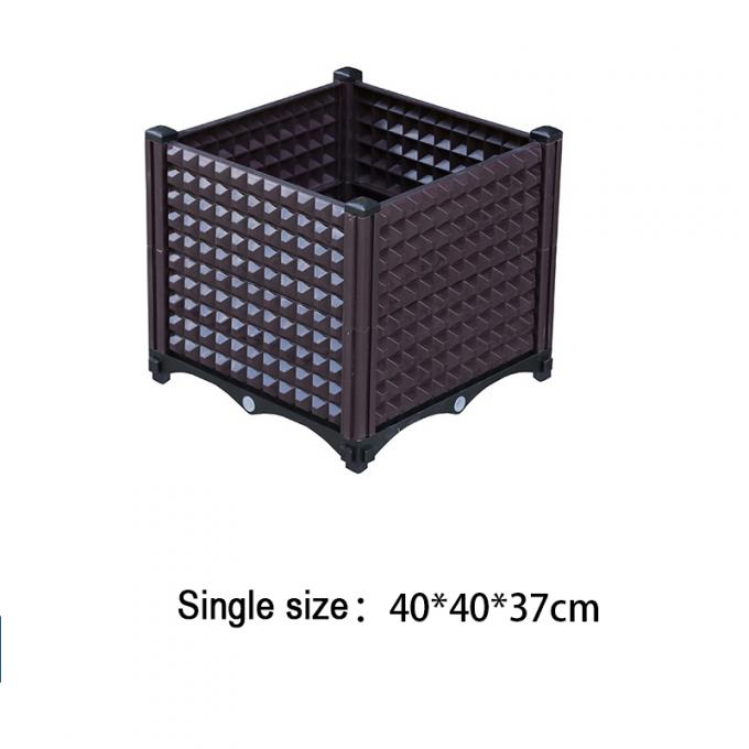 Antirust Large Rectangular Plastic Garden Planter Boxes Storable For ...